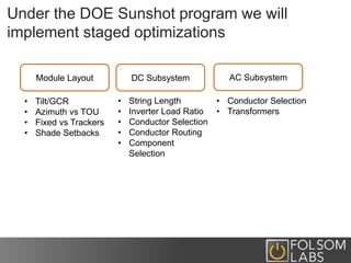 2014 PV Performance Modeling Workshop: Optimizing PV Designs with HelioScope: Paul Gibbs, Folsom ...