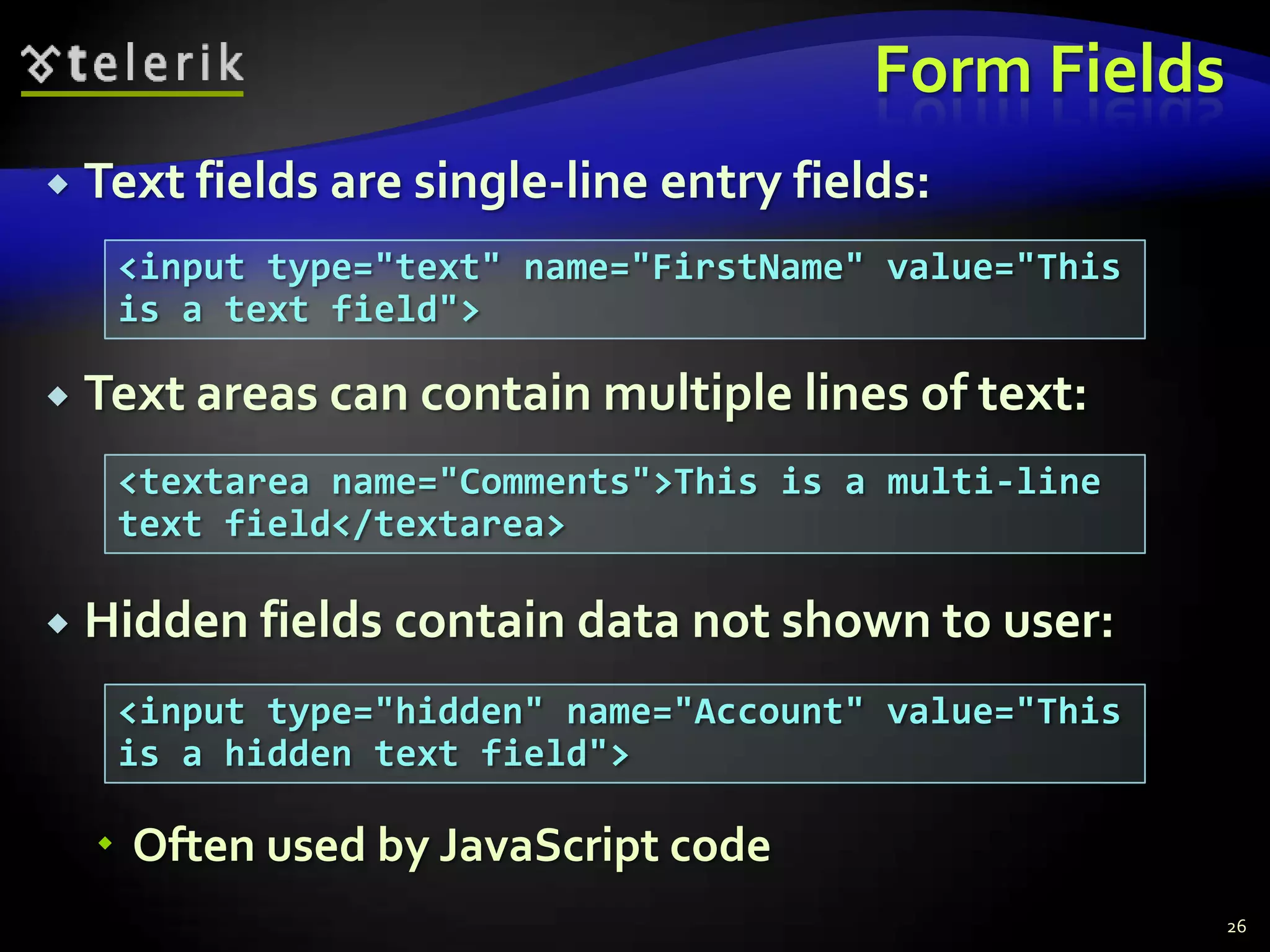 Html Tables And Forms Ppt