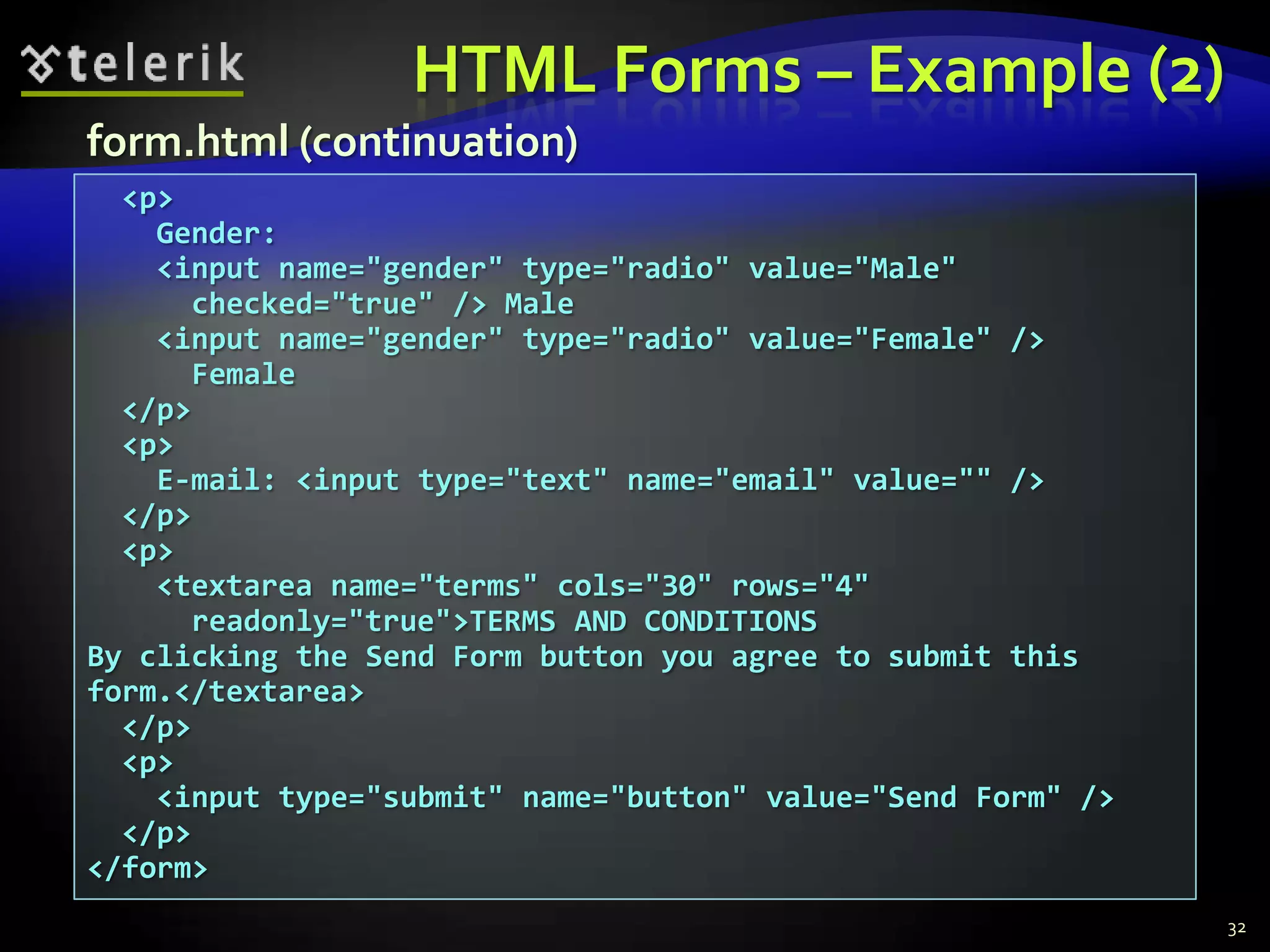 Html Tables And Forms Ppt
