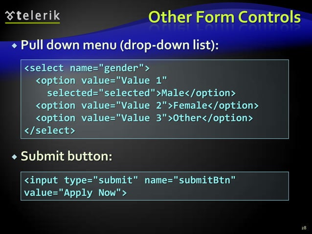 HTML: Tables and Forms | PPTX | Web Design and HTML | Internet