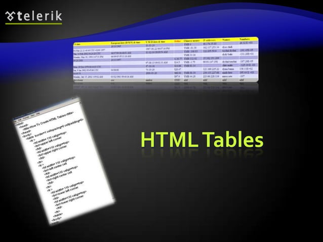 Html Tables And Forms Ppt