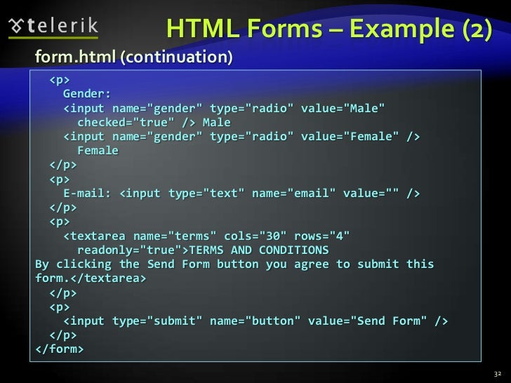HTML: Tables and Forms