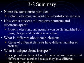 3-2 Structure Of An Atom | PPT