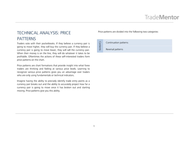 FOREX - TECHNICAL ANALYSIS: PRICE PATTERNS (3.2) | PDF