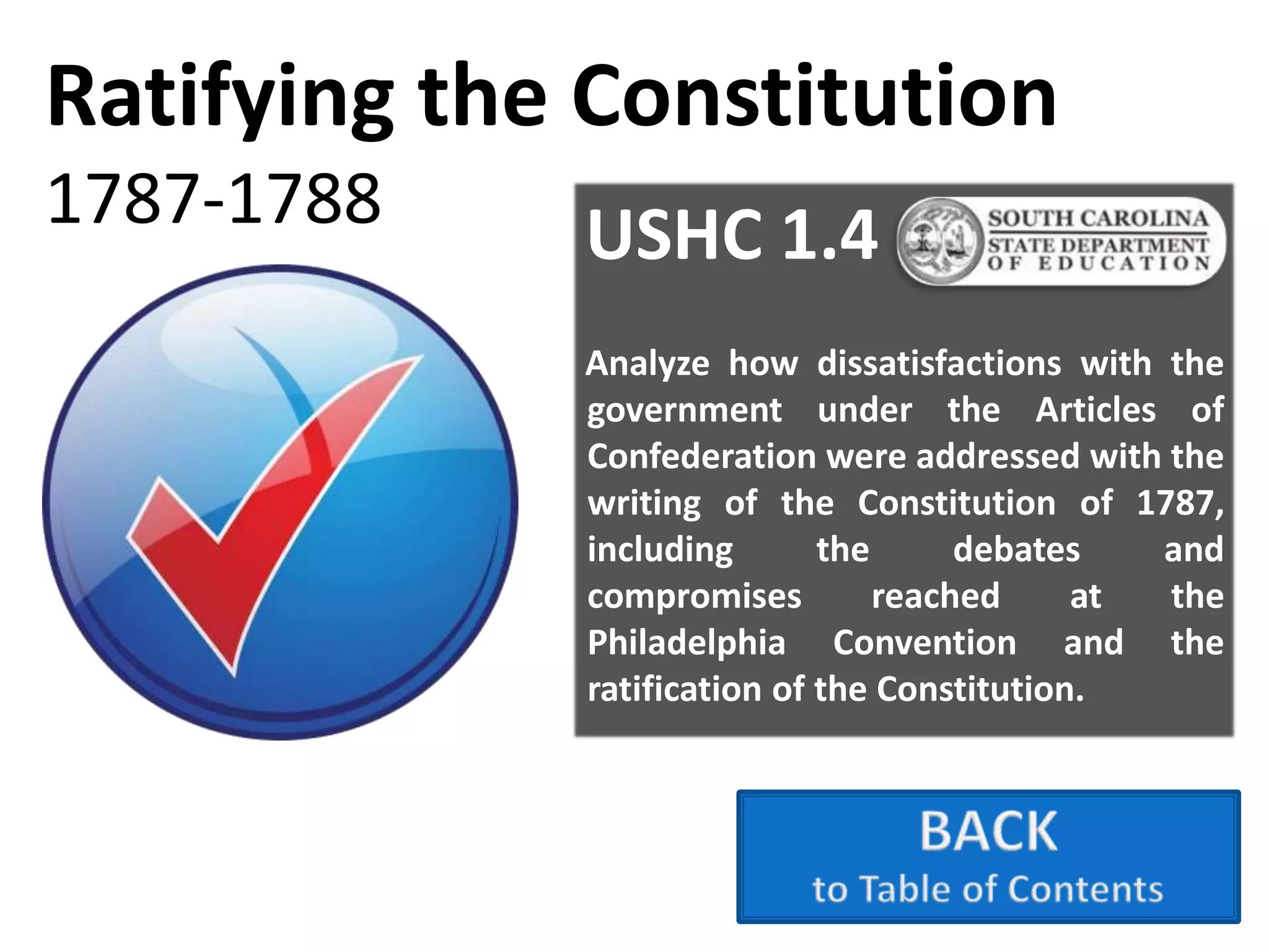 The U.S. Constitution: Framing, Principles, & Ratification | PPT