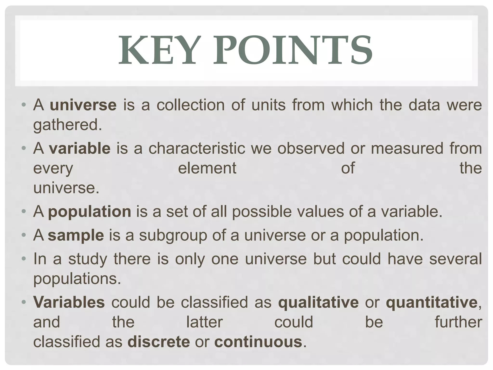 Basic Terms in Statistics | PPTX