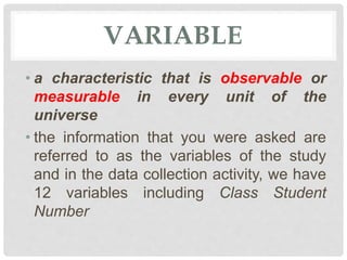 Basic Terms in Statistics | PPTX
