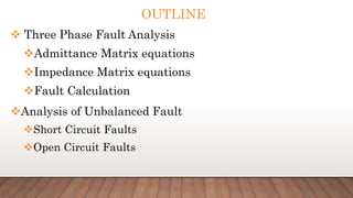Computer Application in Power system: Chapter three - fault studies | PPTX