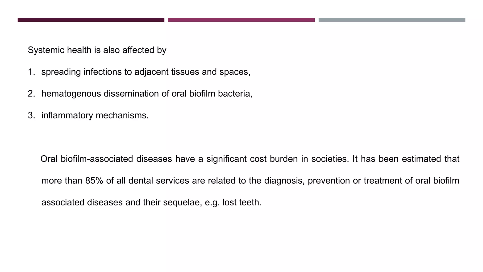 Control of oral biofilms | PPTX
