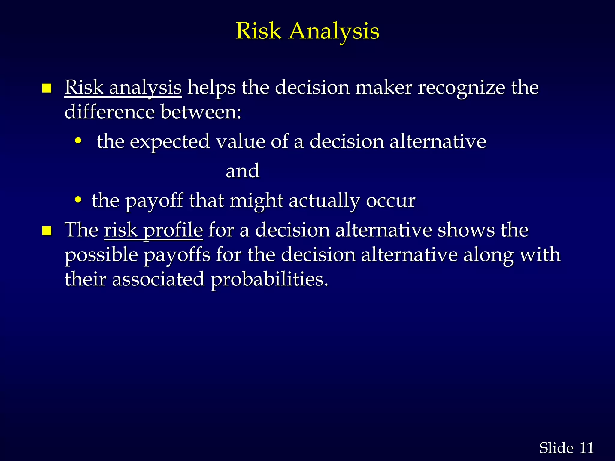 Decision analysis | PPT