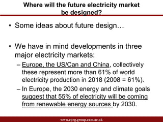 Future Design of Electricity Markets | PPTX