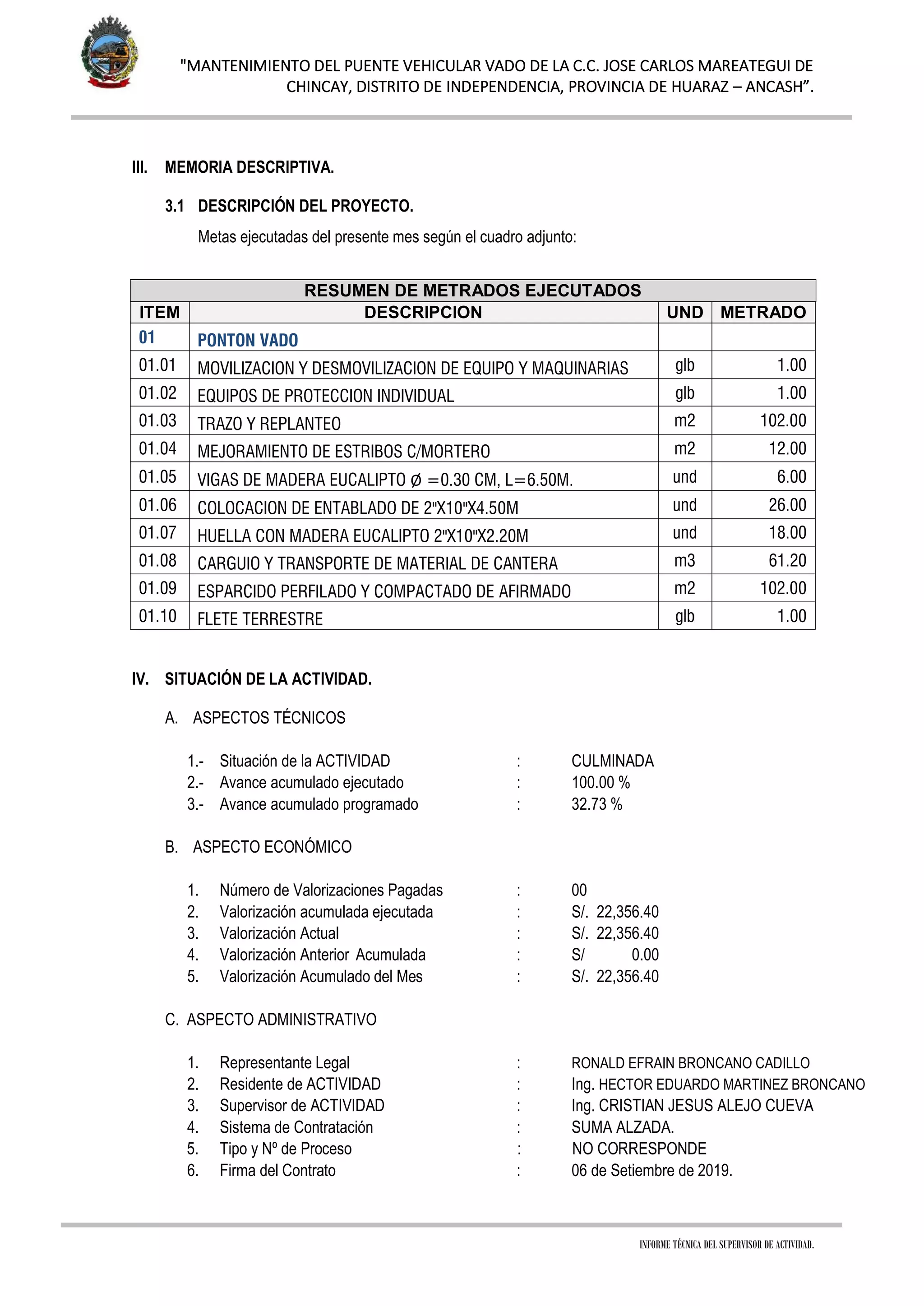 INFORME DE ACTIVIDAD | PDF