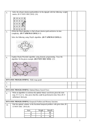 3. cs8451 daa anna univ question bank unit 3 | DOC