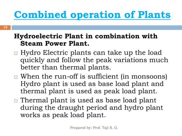 Base Load Plants and Peak Load Plant | PPT