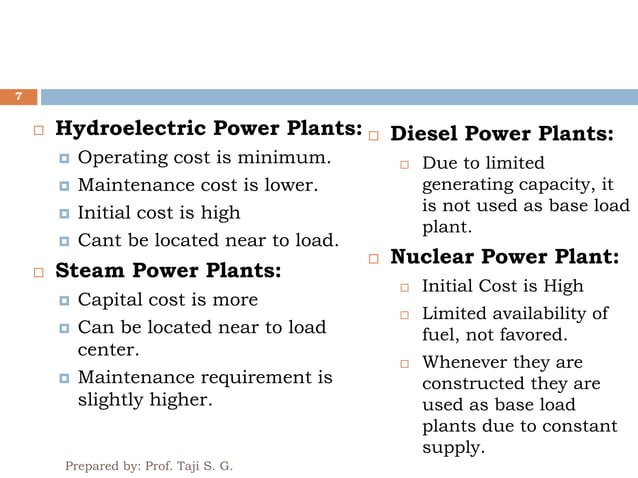 Base Load Plants and Peak Load Plant | PPT