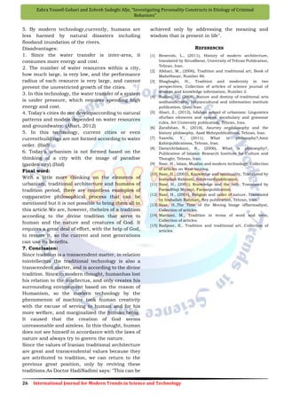 A Comparative Philosophical Study on Modern and Traditional Technologies | PDF