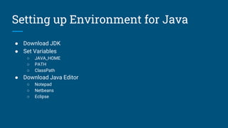 3. introduction to java | PPT
