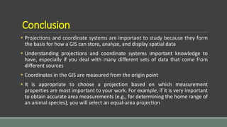 Coordinate systems, datum & map projections | PPTX