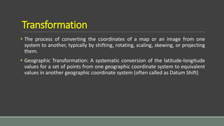 Coordinate systems, datum & map projections | PPTX