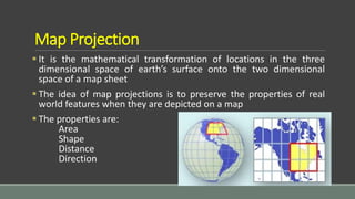 Coordinate systems, datum & map projections | PPTX