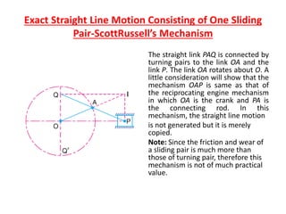 3. mechanisms with lower pairs | PPTX
