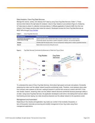 Cisco Fog Computing Solutions: Unleash the Power of the Internet of Things | PDF