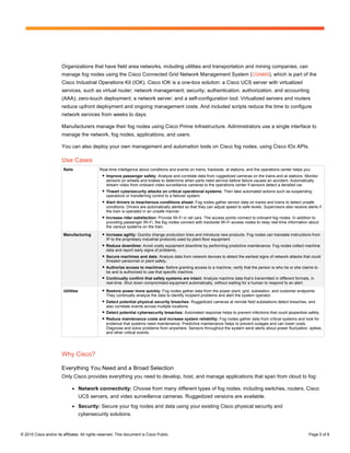 Cisco Fog Computing Solutions: Unleash the Power of the Internet of Things | PDF