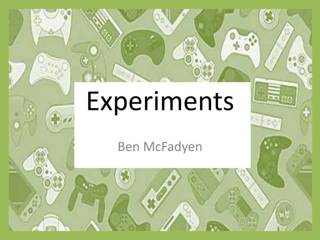 3. production experiments (interactive) | PPT