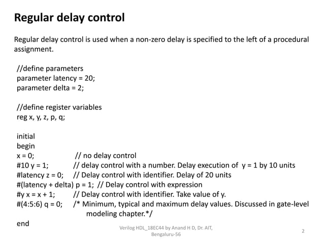 Concepts of Behavioral modelling in Verilog HDL | PDF