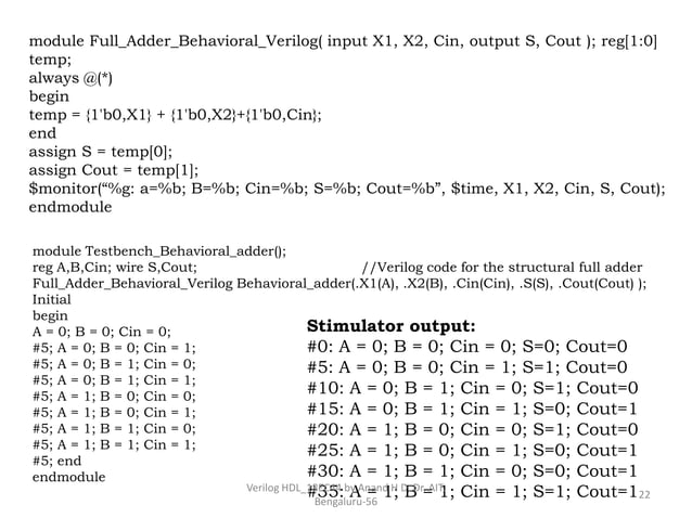 Concepts Of Behavioral Modelling In Verilog Hdl Pdf