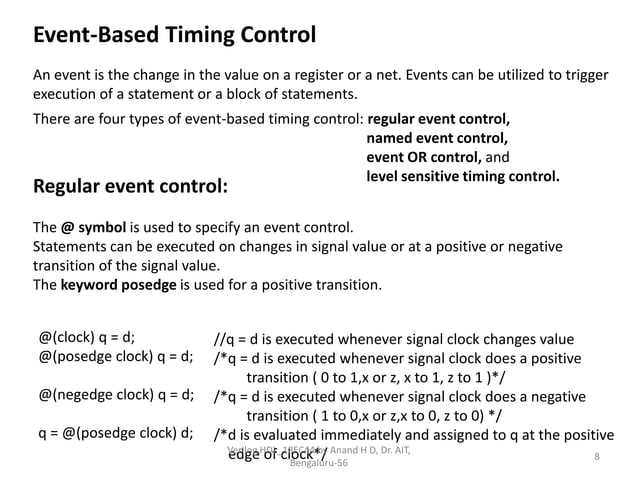 Concepts Of Behavioral Modelling In Verilog Hdl Ppt