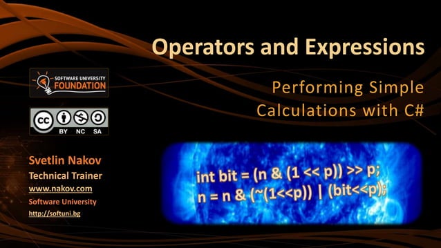 03. Operators Expressions and statements | PPT