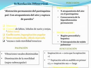 signos y sintomas de enfermedades pleuropulmonares | PPTX