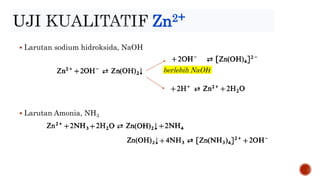 3. metode analisis kation and anion nh4 cl dan znso4 | PPTX