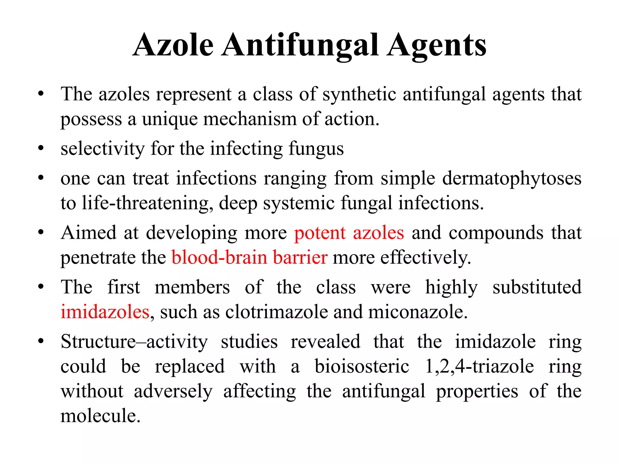 Anti fungal Agents- Pharmacy-Medicinal Chemistry | PDF