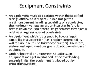 Equipment and Stability Constraints : System Operation | PPT