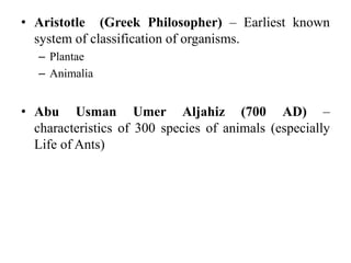 3.3 history of classification Biology - Class 9 - FBISE Islamabad ...