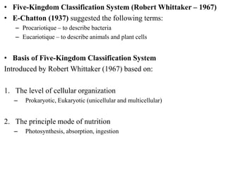 3.3 history of classification Biology - Class 9 - FBISE Islamabad ...