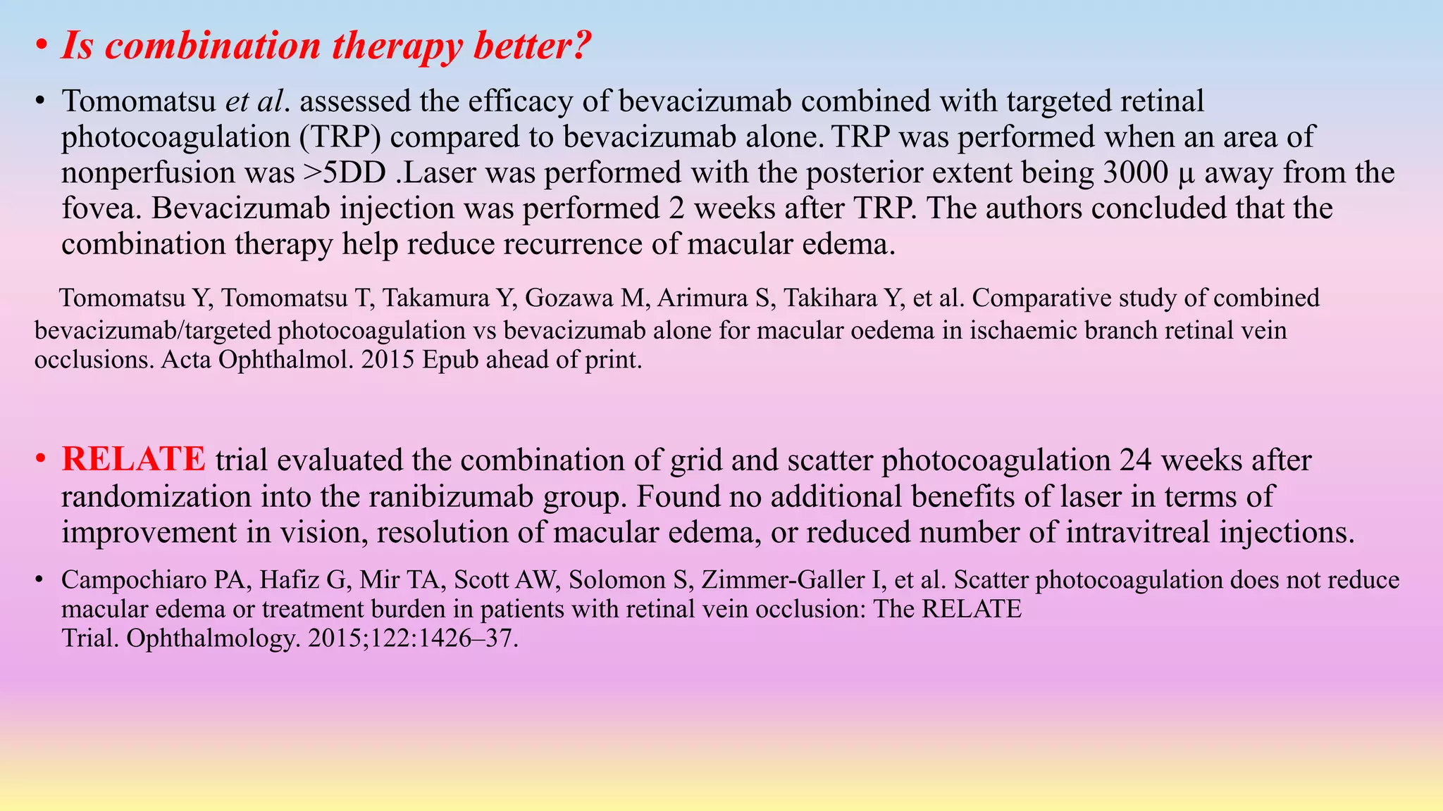 BRVO Etiopatho, Management with studies | PPTX