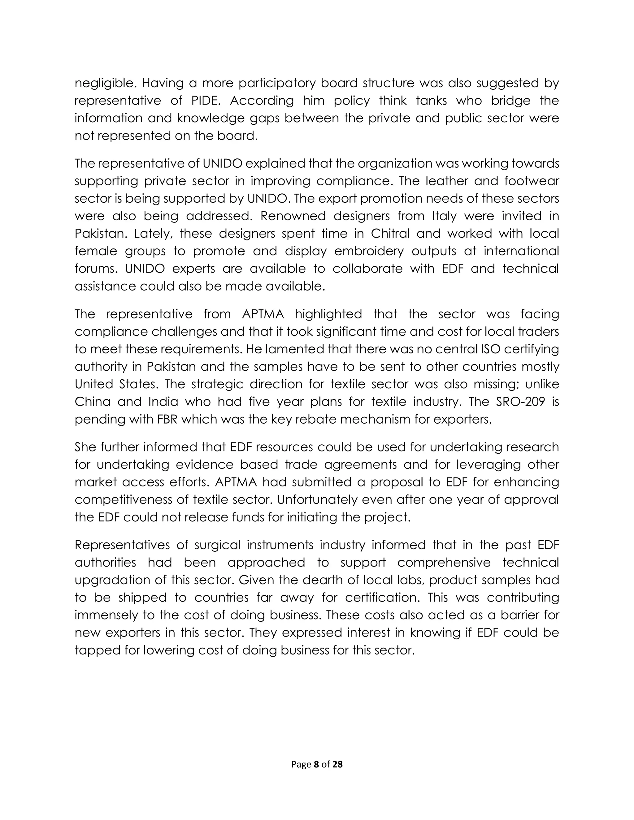 Review of Export Development Fund | PDF