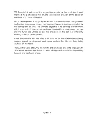 Review of Export Development Fund | PDF
