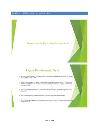 Review of Export Development Fund | PDF
