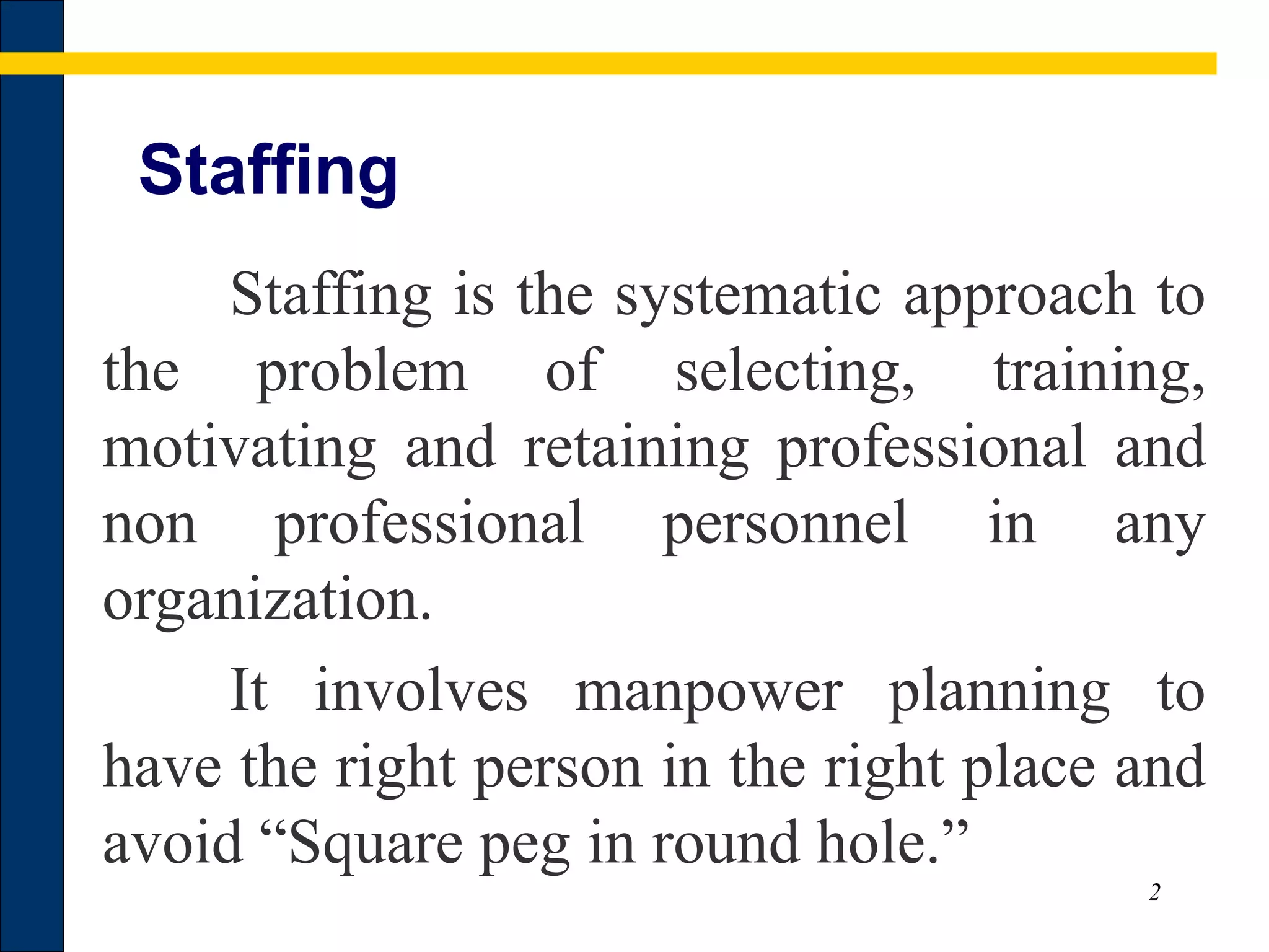Staffing- Nursing Management | PPT