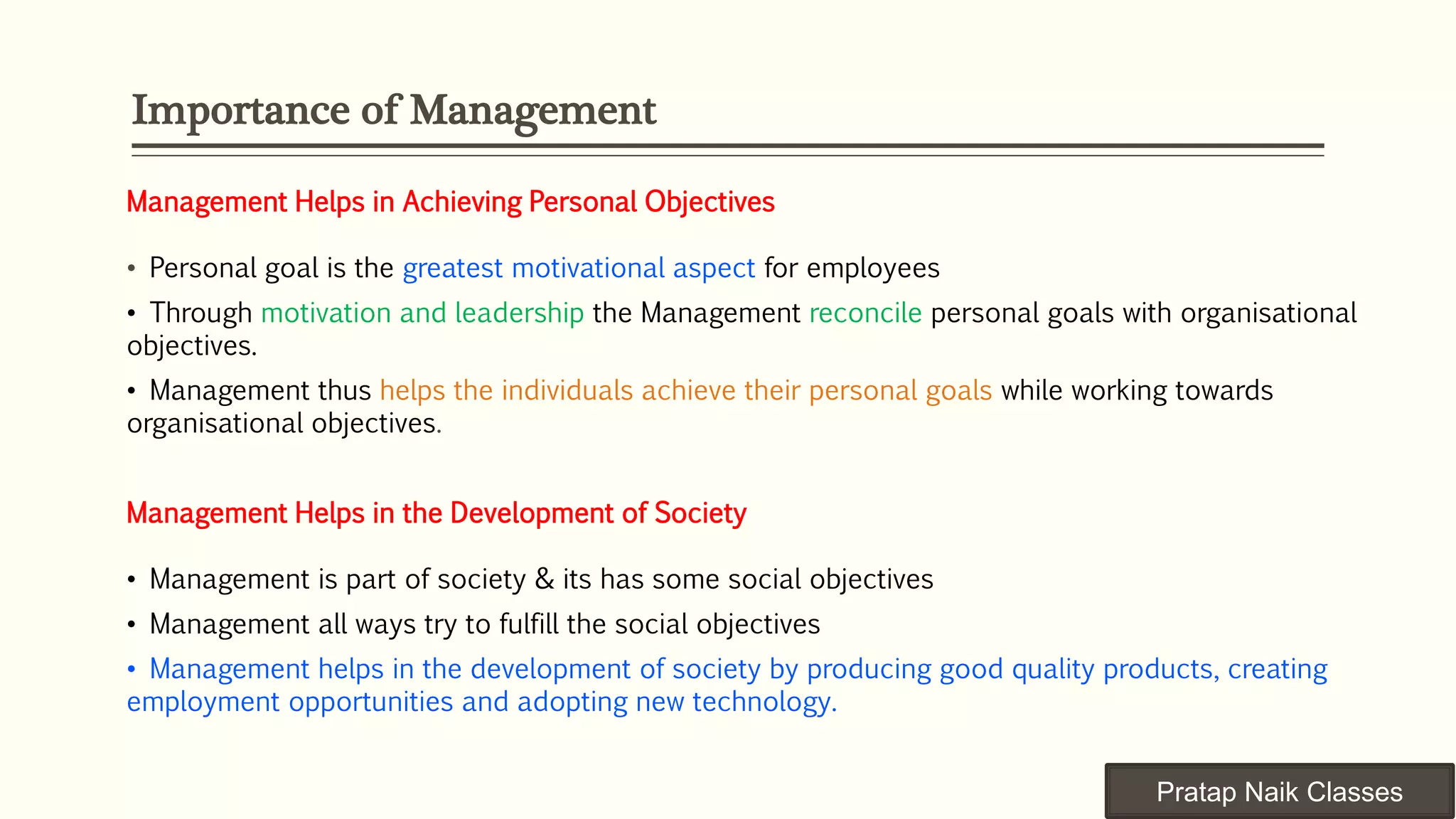 Importance of Management : XII Com Business Studies | PPT