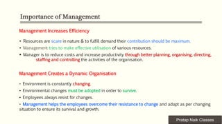 Importance of Management : XII Com Business Studies | PPT