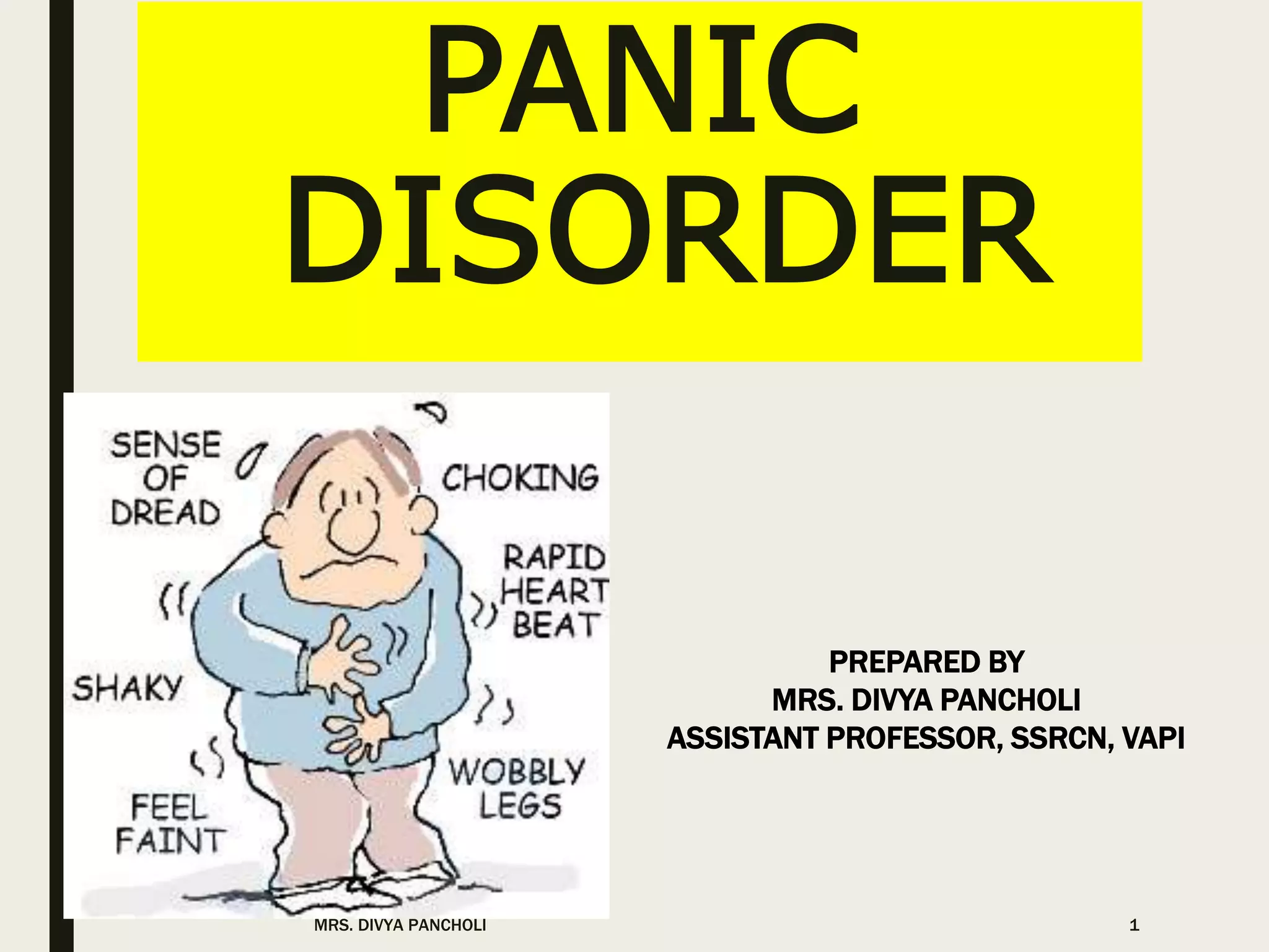PANIC ANXIETY DISORDER | PPTX