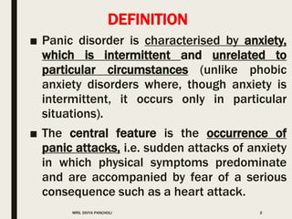 PANIC ANXIETY DISORDER | PPTX