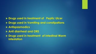 3. drugs used in gastrointestinal system | PDF