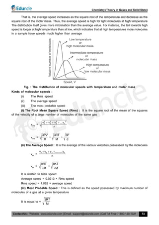theory of gases and solid state | PDF