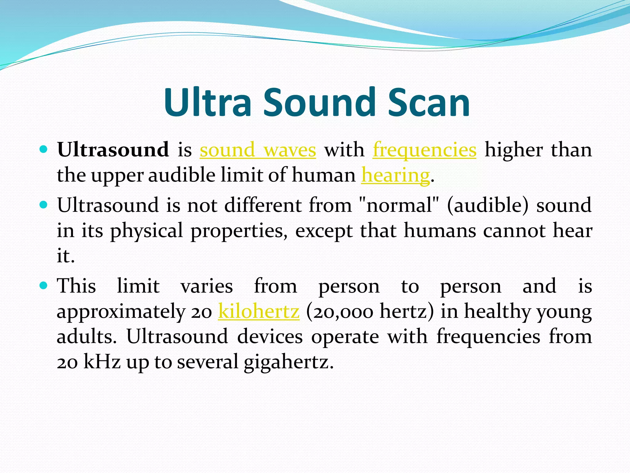 Ultra sound scan & Doppler Scan | PPT
